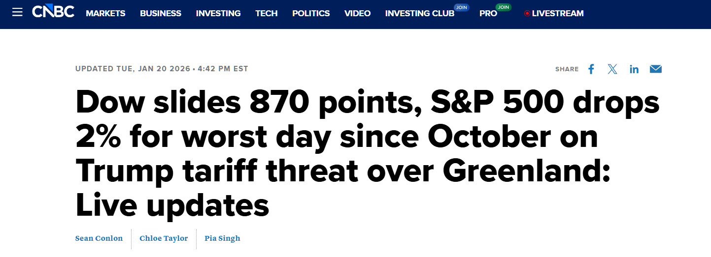 How To Trade The Greenland Sell-Off - Smart Money Brief